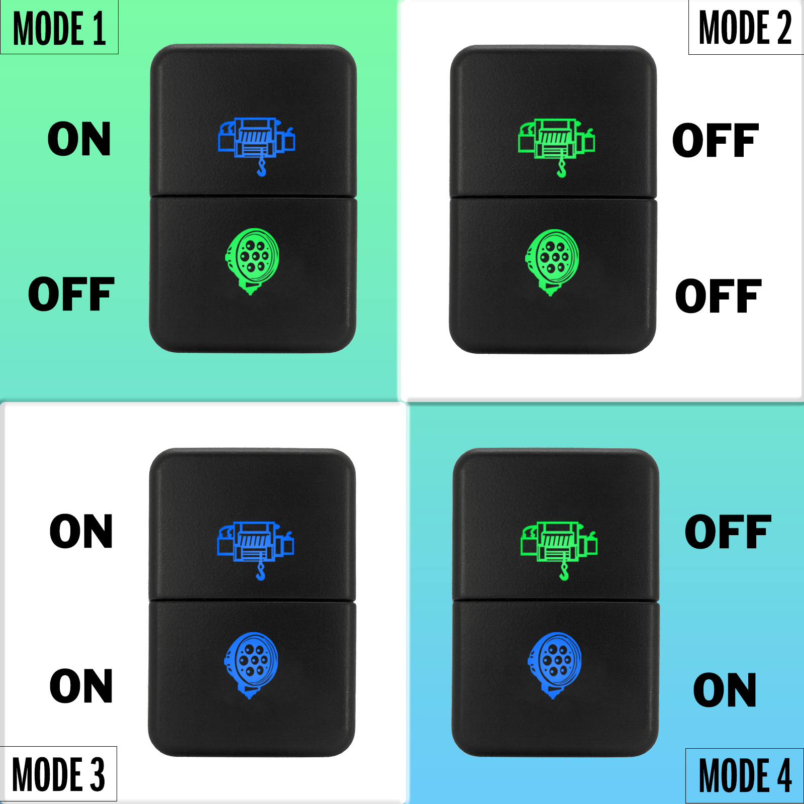 I400 DUAL Input DUAL Output Push Switch fits NEW Isuzu D-Max DMAX MU-X ...